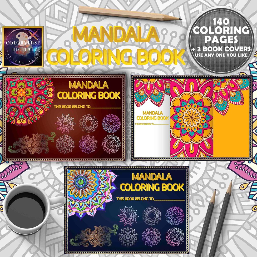 Printable Mandala Adult Coloring Book, Floral Mandala Coloring Pages ...