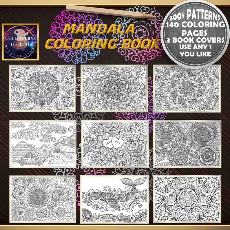 Printable Mandala Adult Coloring Book, Floral Mandala Coloring Pages ...