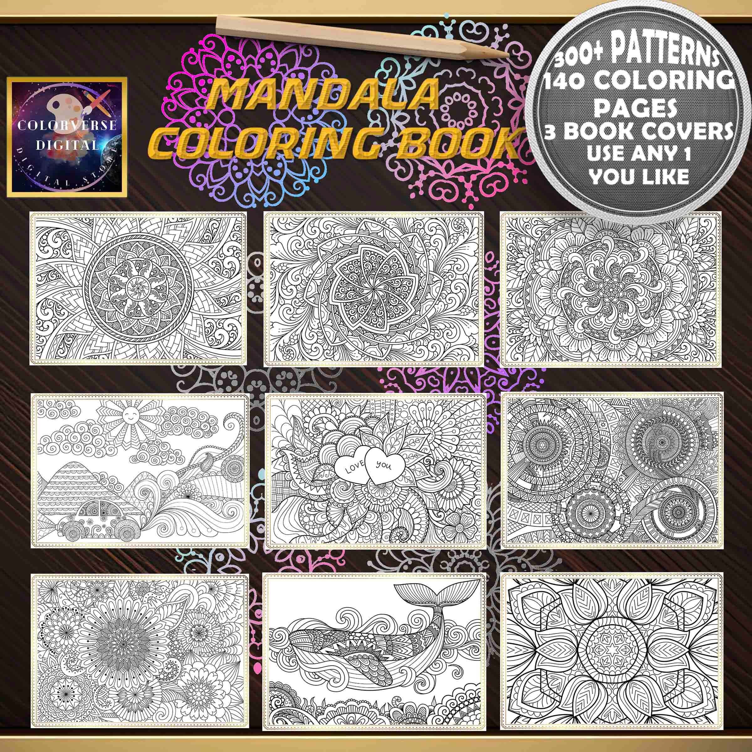 Printable Mandala Adult Coloring Book, Floral Mandala Coloring Pages ...