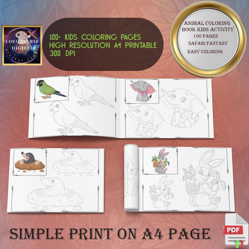 Animal Coloring Pages, 100+ Printable Wild Animal Coloring Pages for ...