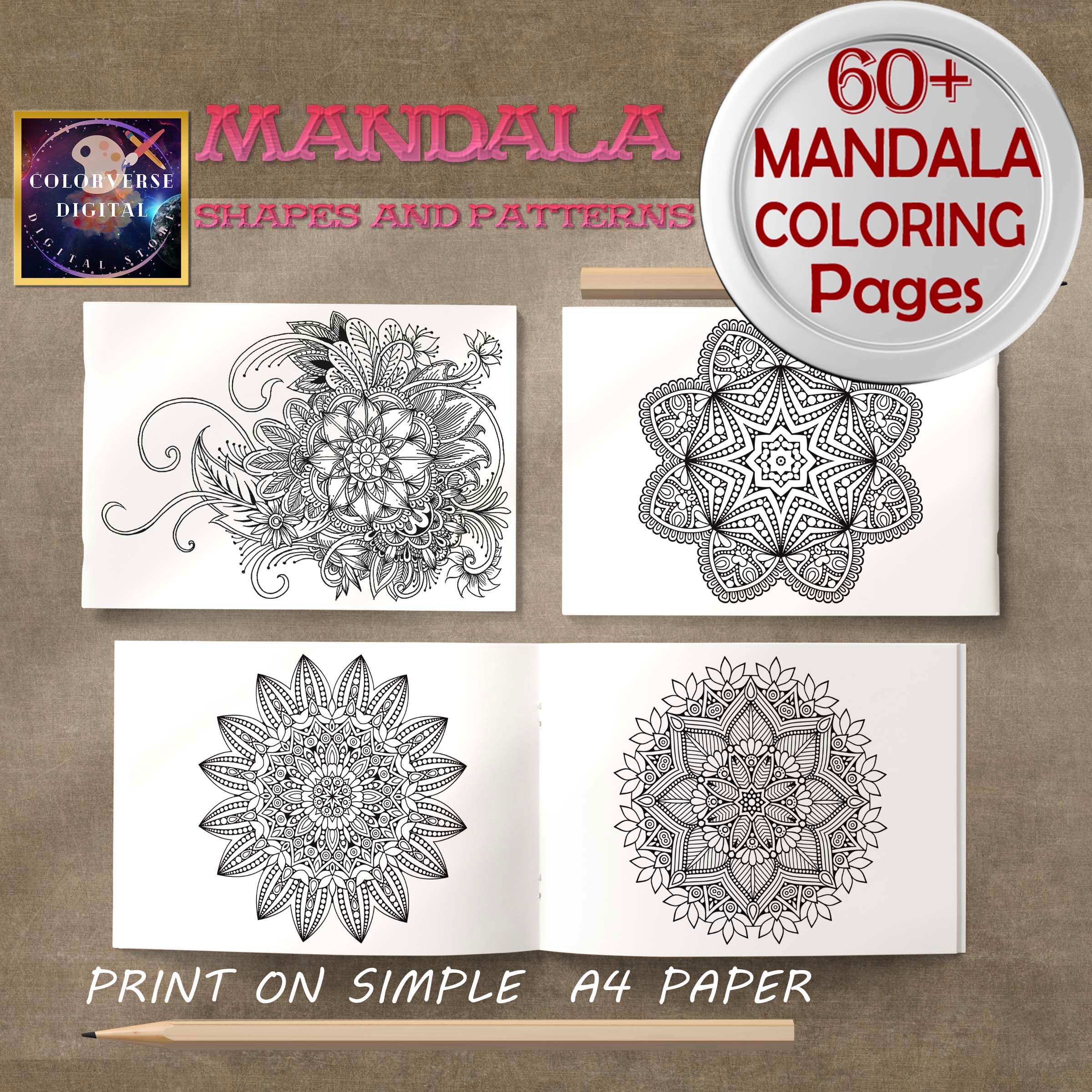 MANDALA COLORING Pages Kids & Adult Relaxing Activity Book With More ...