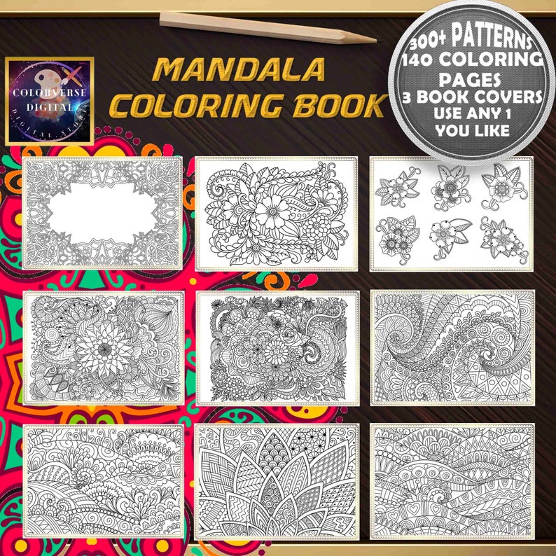 Printable Mandala Adult Coloring Book, Floral Mandala Coloring Pages ...