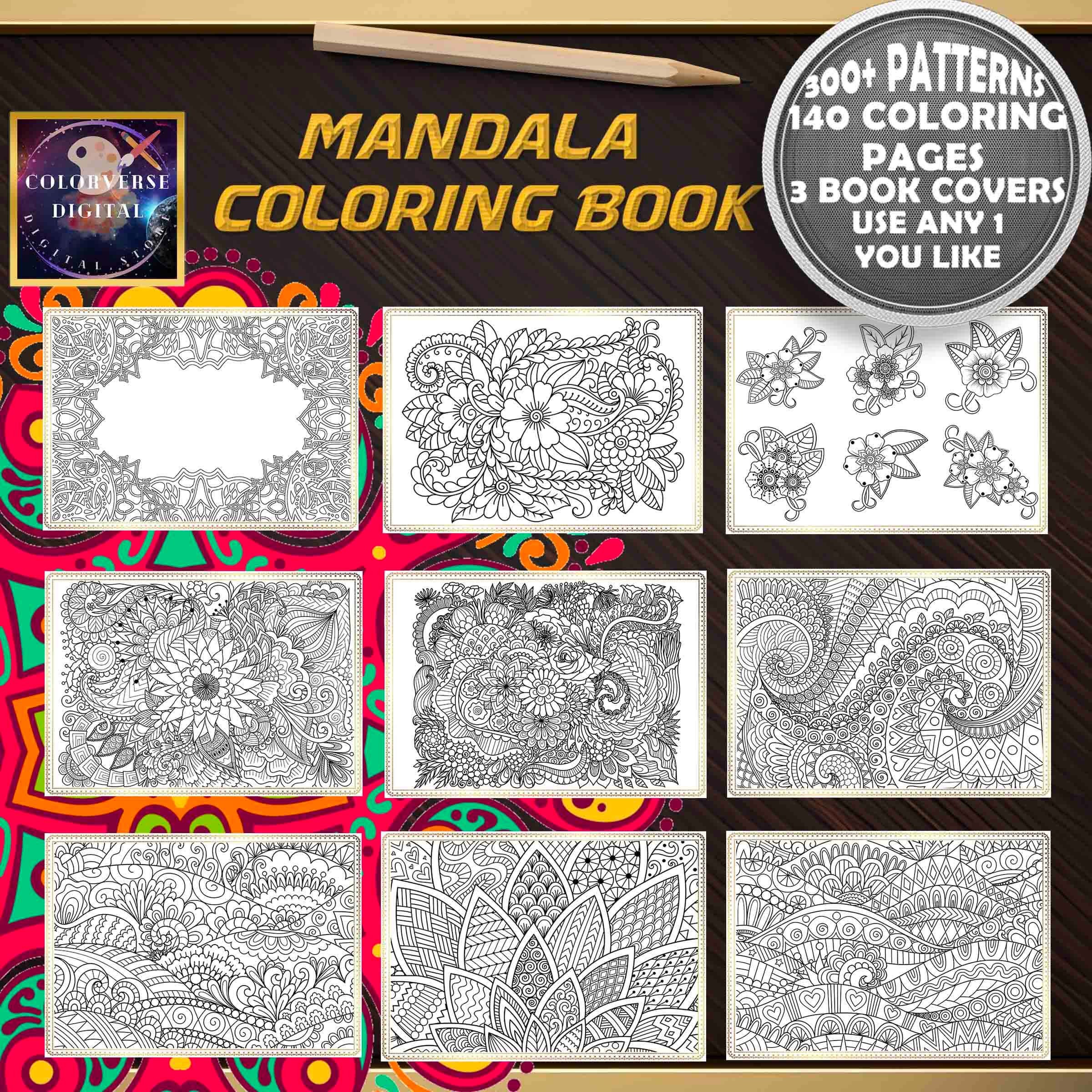 Printable Mandala Adult Coloring Book, Floral Mandala Coloring Pages ...