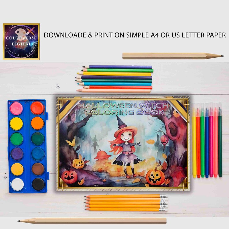 Witch, Angel & Wizard Coloring Book | 80+ Fantasy Pages PDF | Printable ...