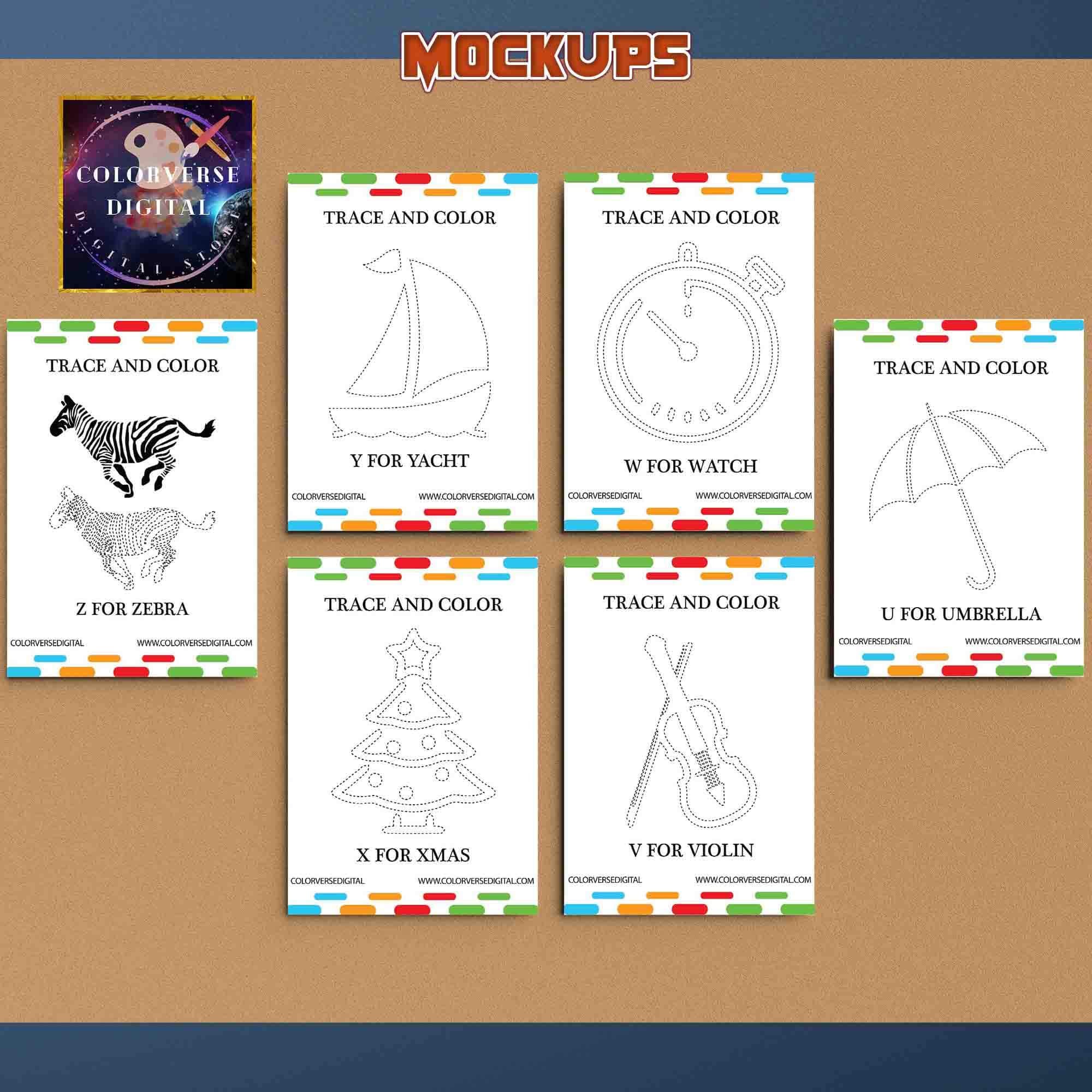 64 Printable Tracing Worksheets, Alphabet Number Letter Color Shape ABC ...