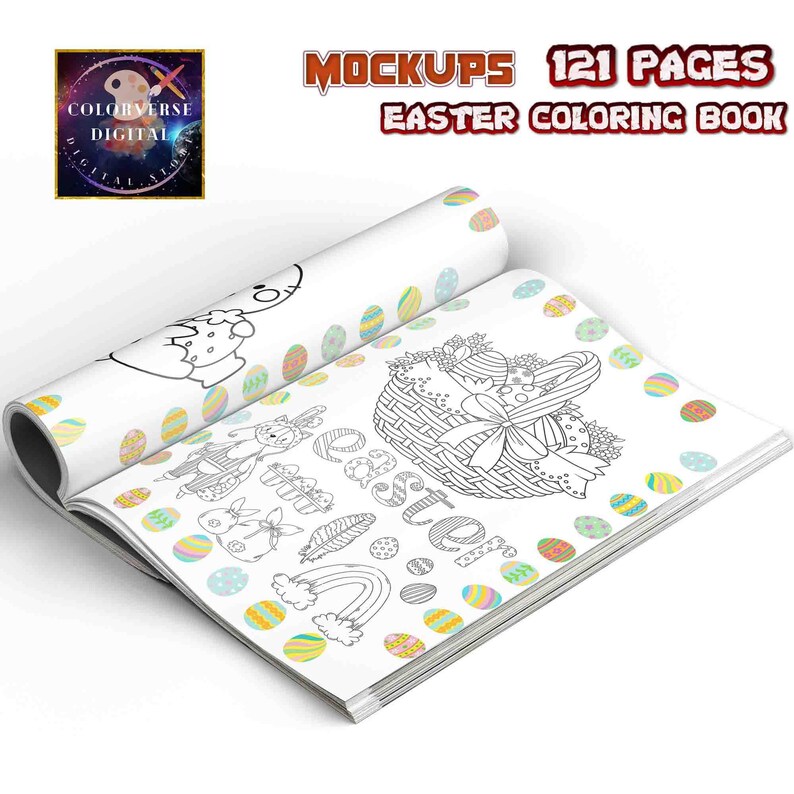 121 Easter Coloring Pages | Kids Activity Book (digital PDF) - Etsy
