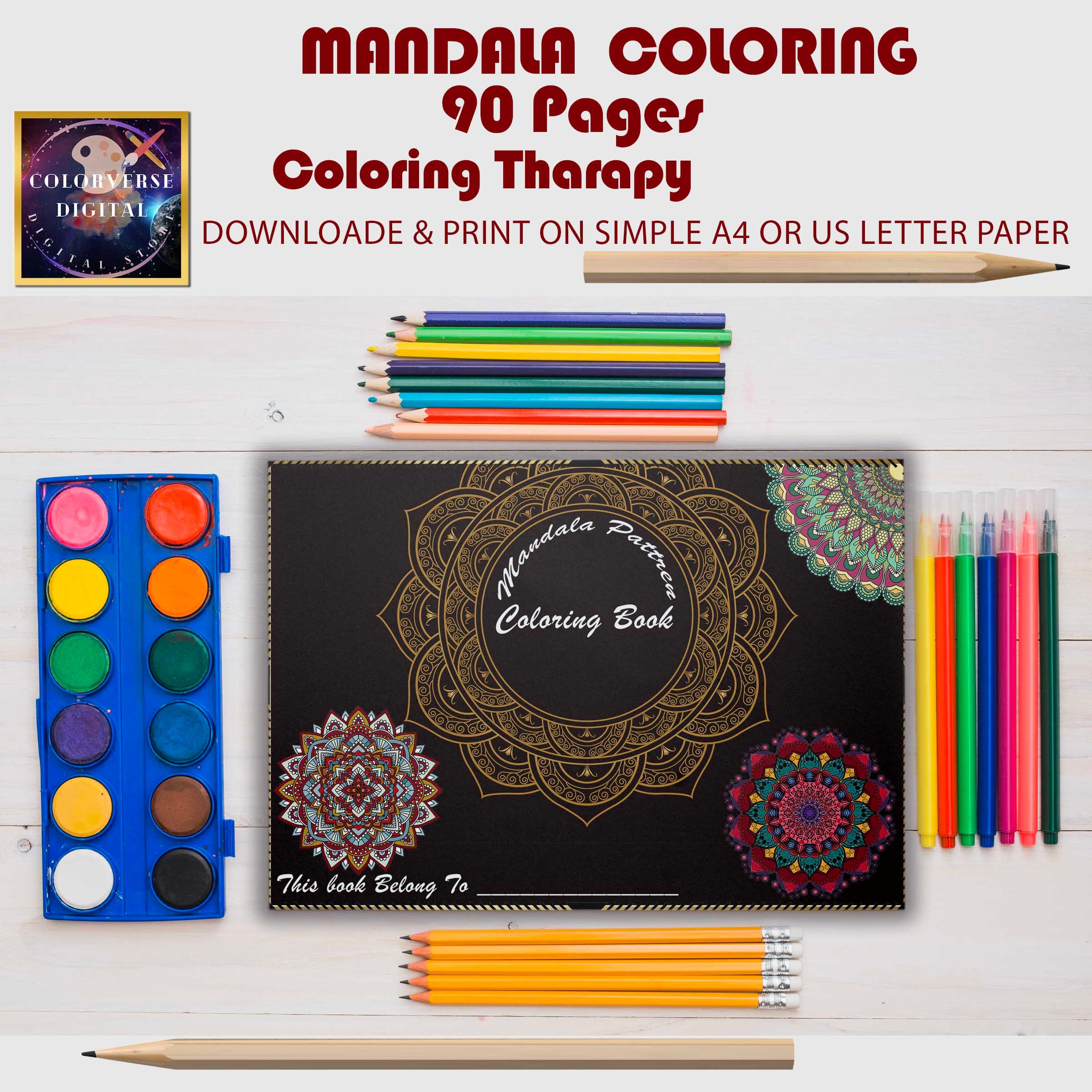 MANDALA COLORING Pages Printable Sheets Instant Download PDF ...