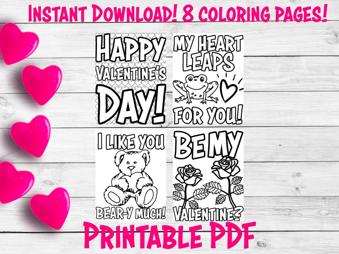 Valentines Day Coloring Pages, Printable Coloring Pages, Valentine ...