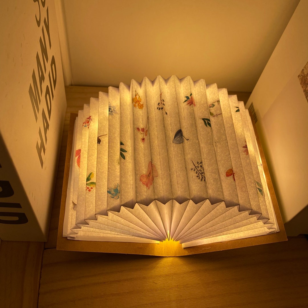 Handmade Paper Folding Night Lamp Decorative Lamp Unique Small Bedside ...