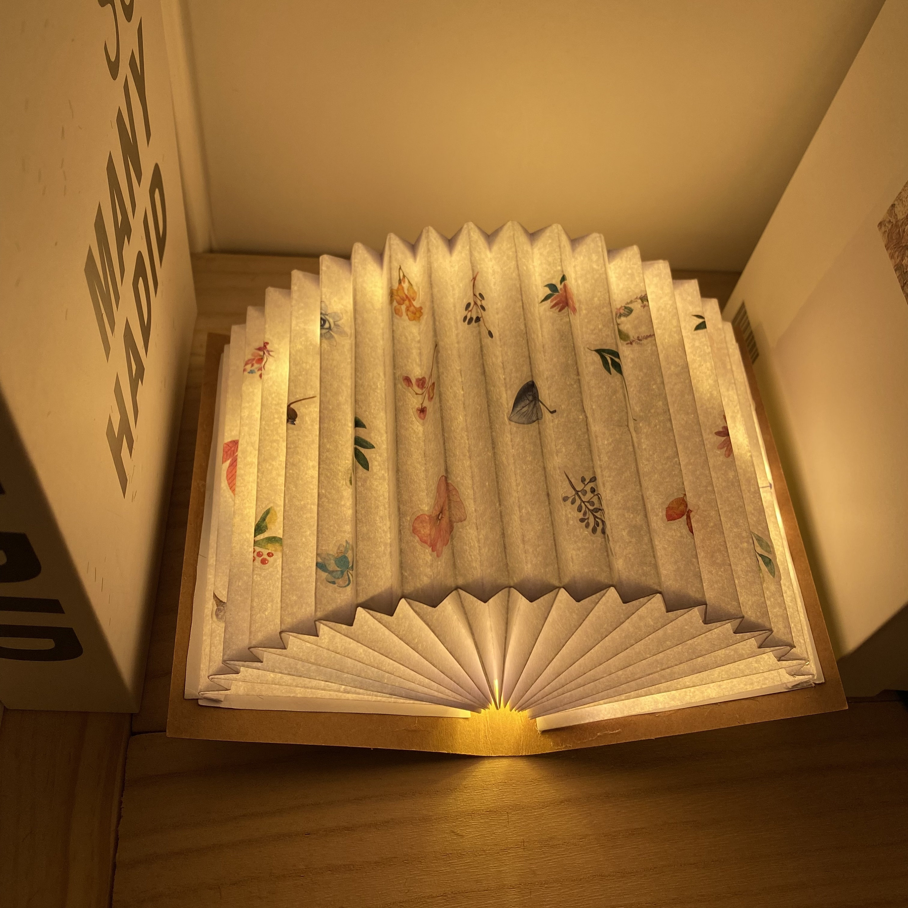 Handmade Paper Folding Night Lamp Decorative Lamp Unique Small Bedside ...