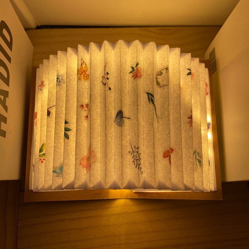 Handmade Paper Folding Night Lamp Decorative Lamp Unique Small Bedside ...