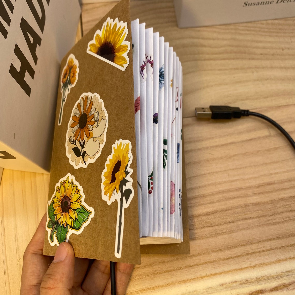 Handmade Paper Folding Night Lamp Decorative Lamp Unique Small Bedside ...