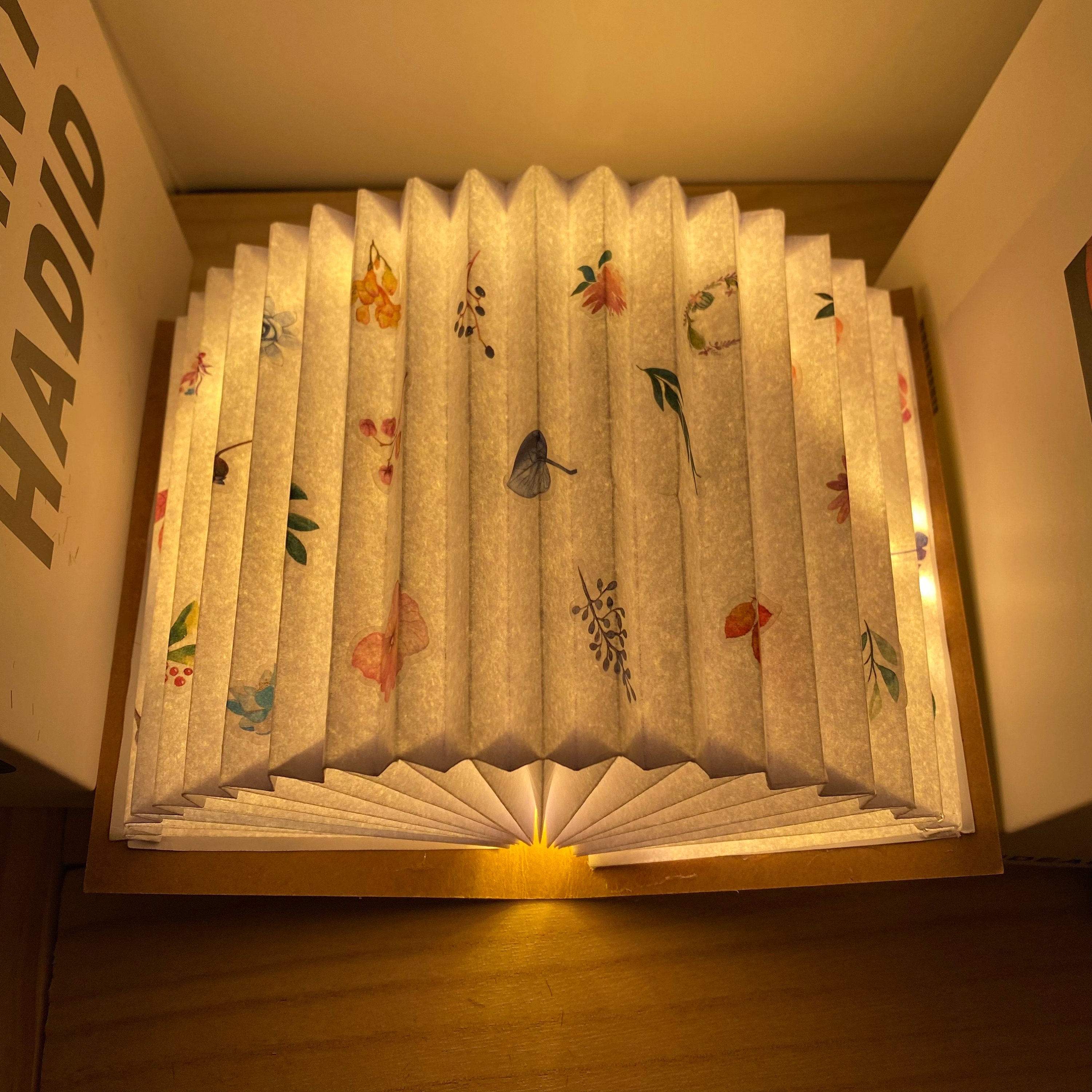 Handmade Paper Folding Night Lamp Decorative Lamp Unique Small Bedside ...