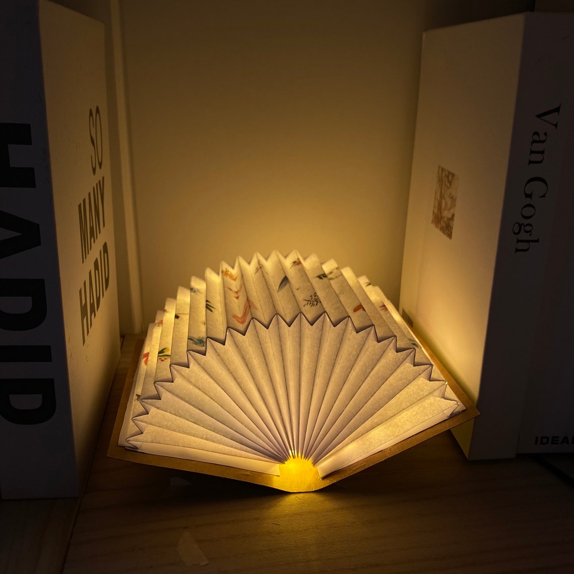 Handmade Paper Folding Night Lamp Decorative Lamp Unique Small Bedside ...