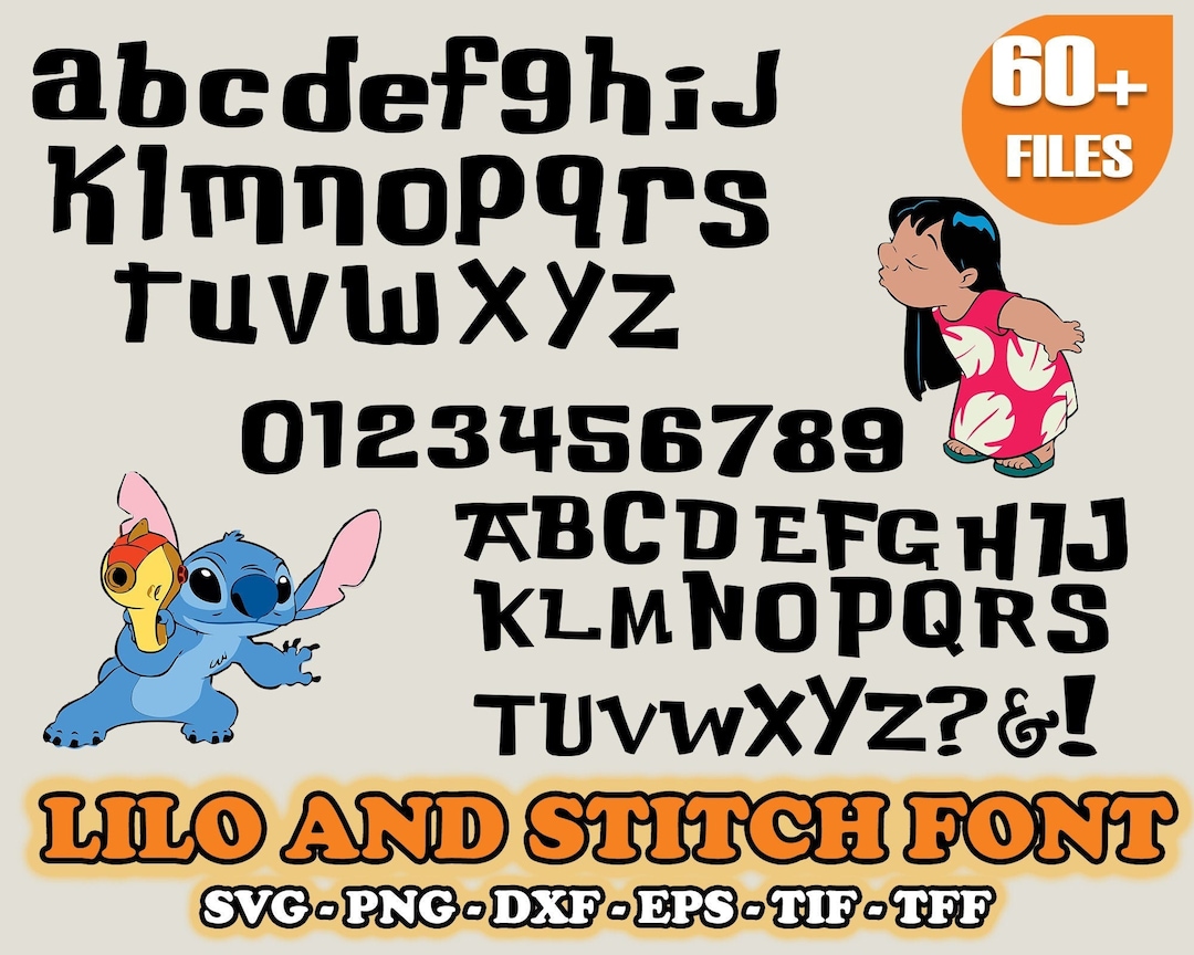 Lilo and Stitch Font Svg TTF Files Lilo and Stitch Alphabet - Etsy ...