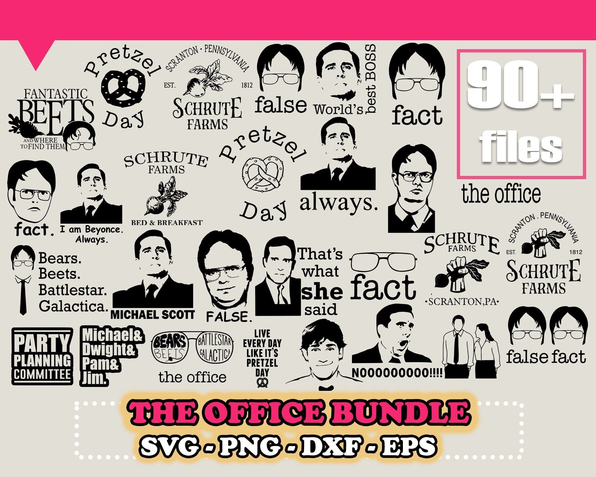 90 Designs the Office Svg Bundle Layered Item Tv Show - Etsy UK