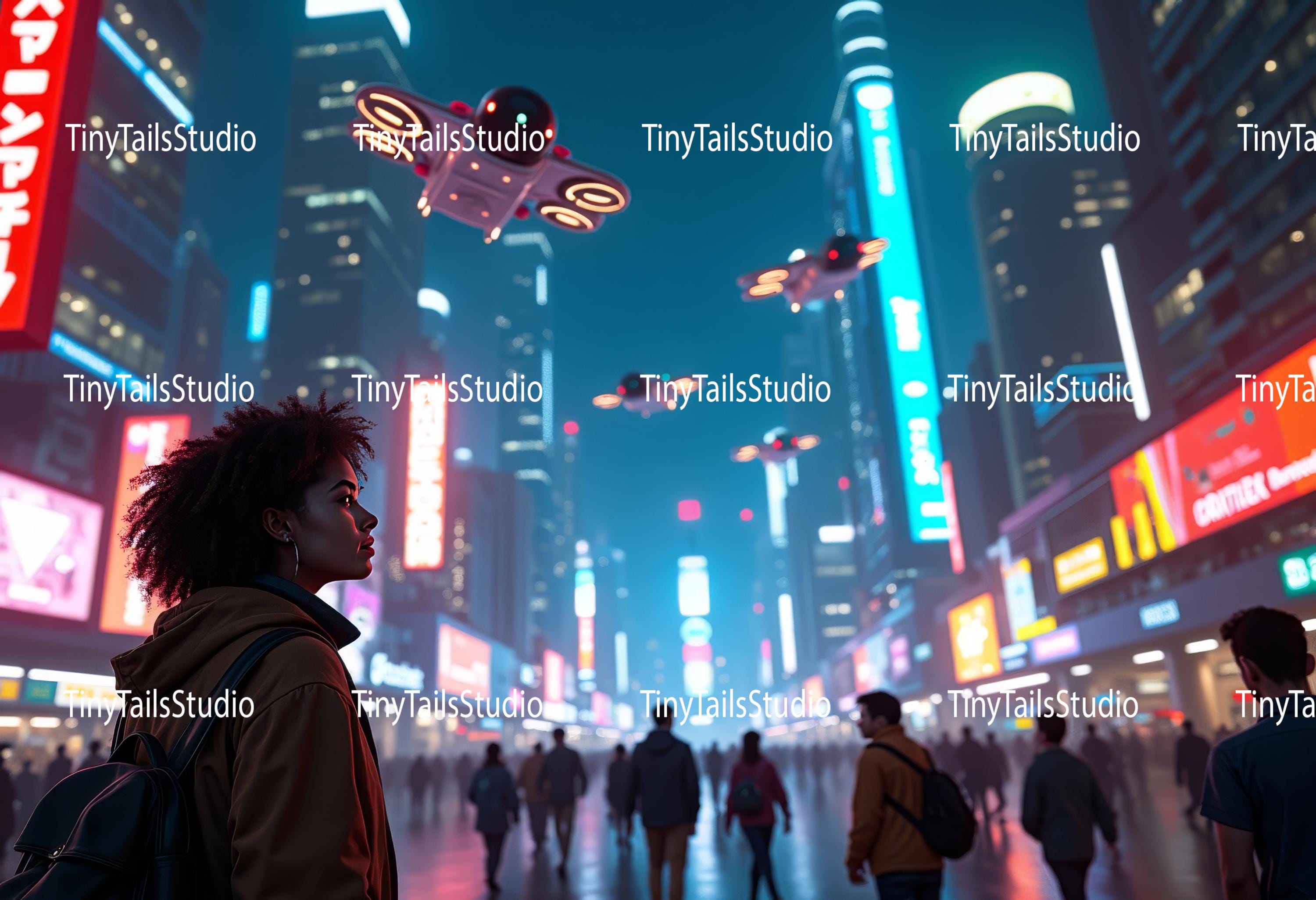 Cyberpunk Cityscape Digital Art Pack – Neon Night Scenes in Futuristic ...