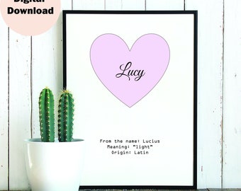 Lucy Name Wall Art - Etsy