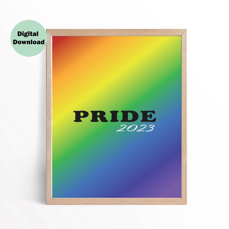 LGBTQ Pride Print LGBT Rainbow Art Print Printable Pride - Etsy