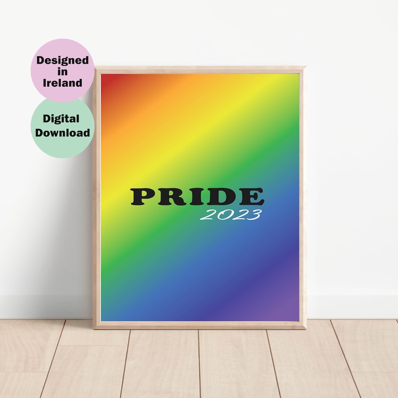 LGBTQ Pride Print LGBT Rainbow Art Print Printable Pride - Etsy