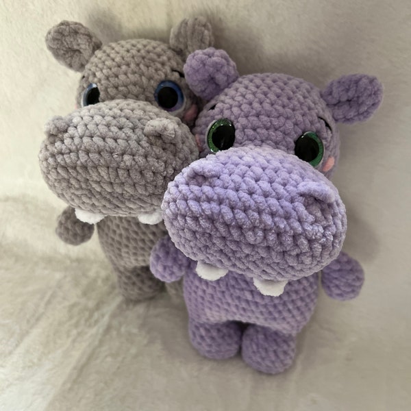 Crochet Hippo - Etsy