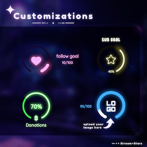 Twitch|youtube Circular Goal Bar Widget - Streamlabs and Streamelements ...