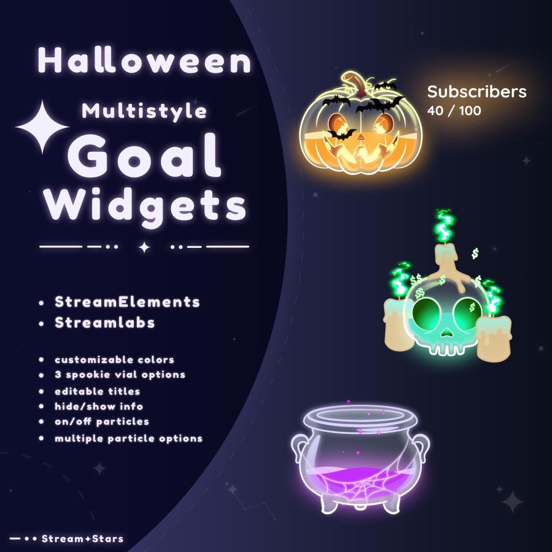 Halloween Bundle Liquid Goal Widget • Streamelements | Streamlabs ...