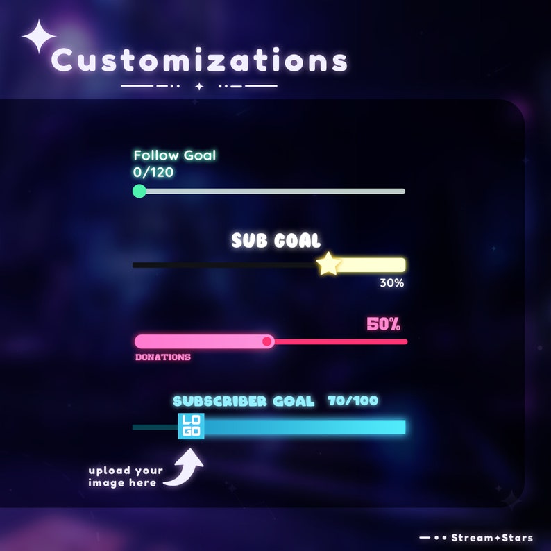 Twitch|youtube Minimalist Goal Bar Widget - Streamlabs and ...