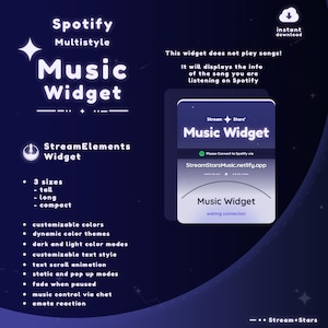 Spotify Music Widget: Dynamic Stream Overlay for Streamelements ...