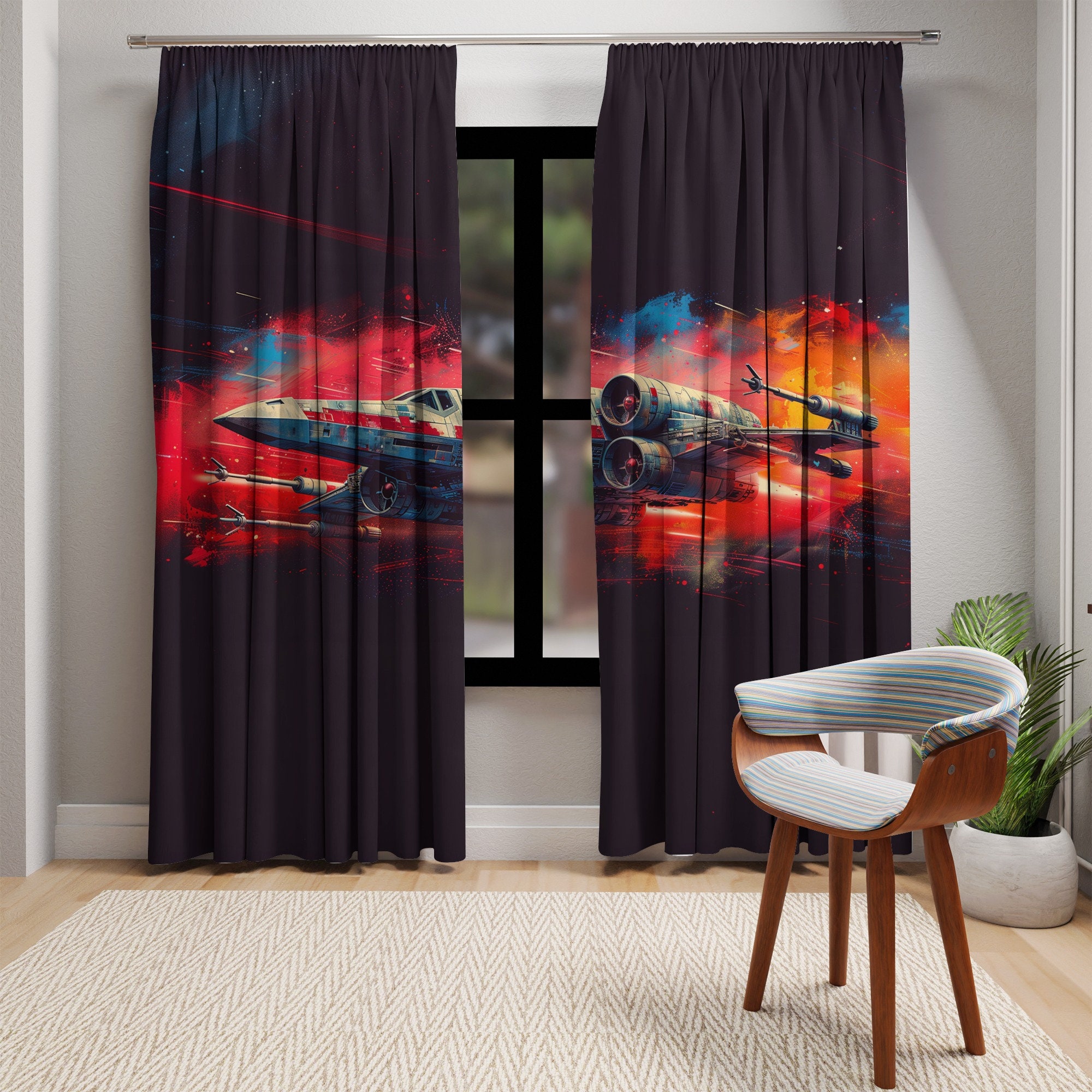 Spacecraft Curtains,starship Decors,star Wars Curtains,star Wars Decor ...