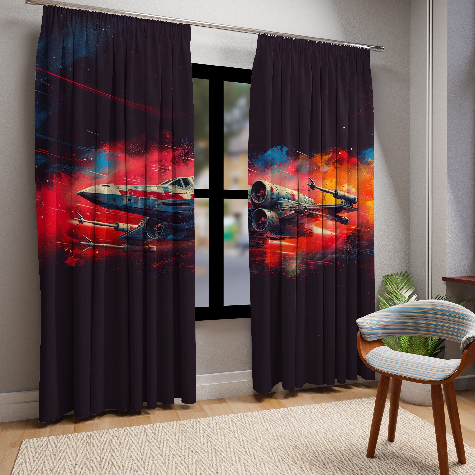 Spacecraft Curtains,starship Decors,star Wars Curtains,star Wars Decor ...
