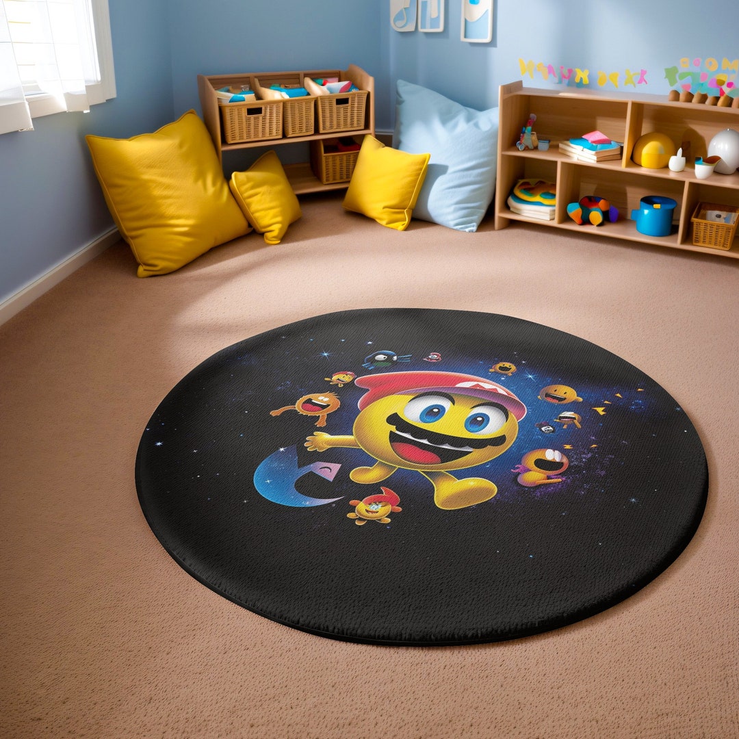 Pac-man Arcade Retro Gaming Rug Playable Rug for Gamers 80s Nostalgia ...