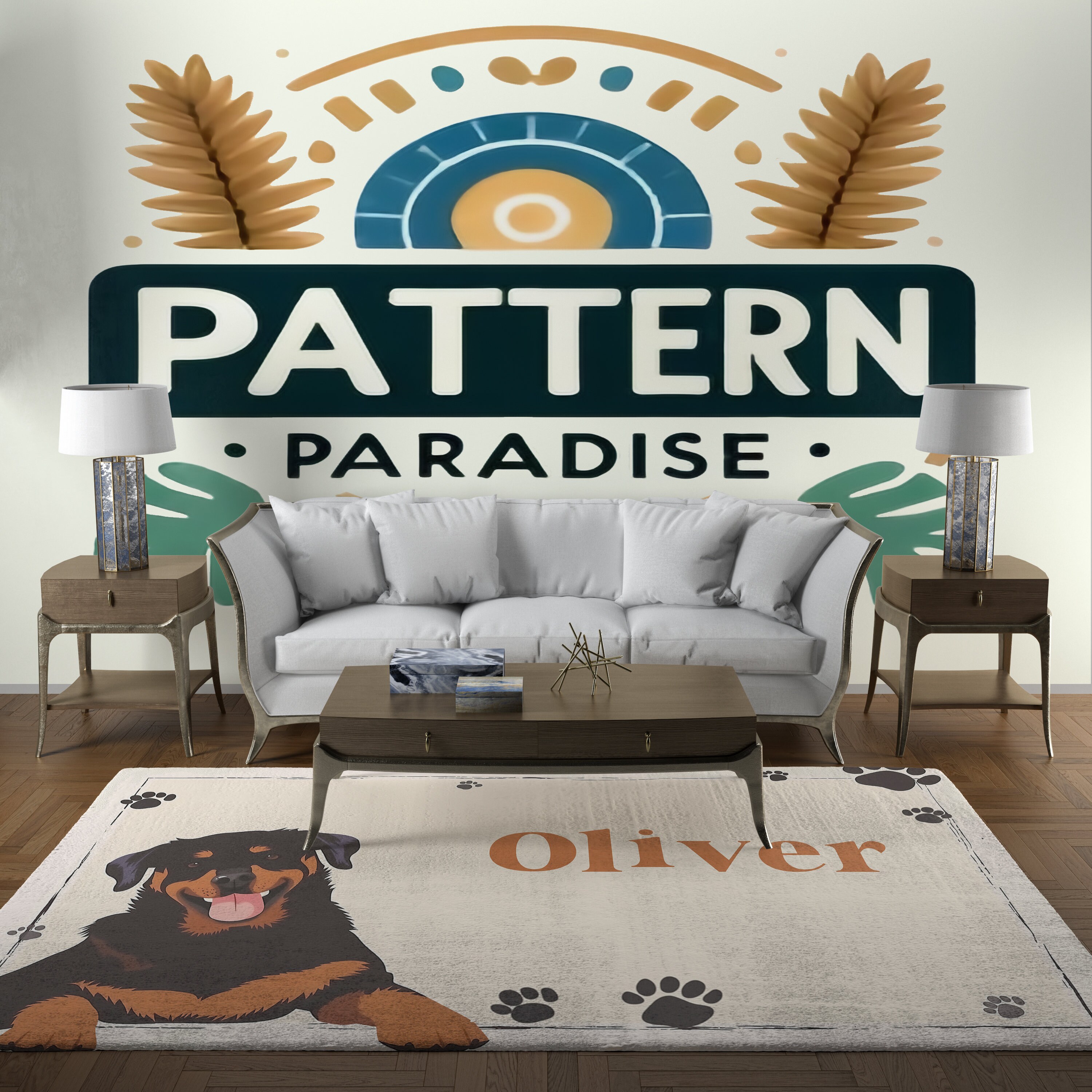 Custom Rottweiler Carpet,cute Dog Rug,sweet Dogs Rug,young Room Carpet ...