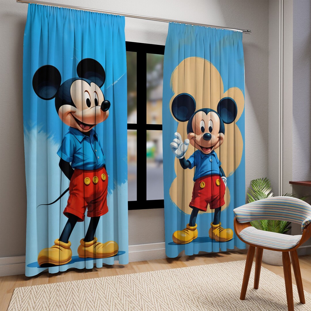 Mickey Mouse Curtains Mickey Mouse Magic Curtains Kids Curtains Disney ...