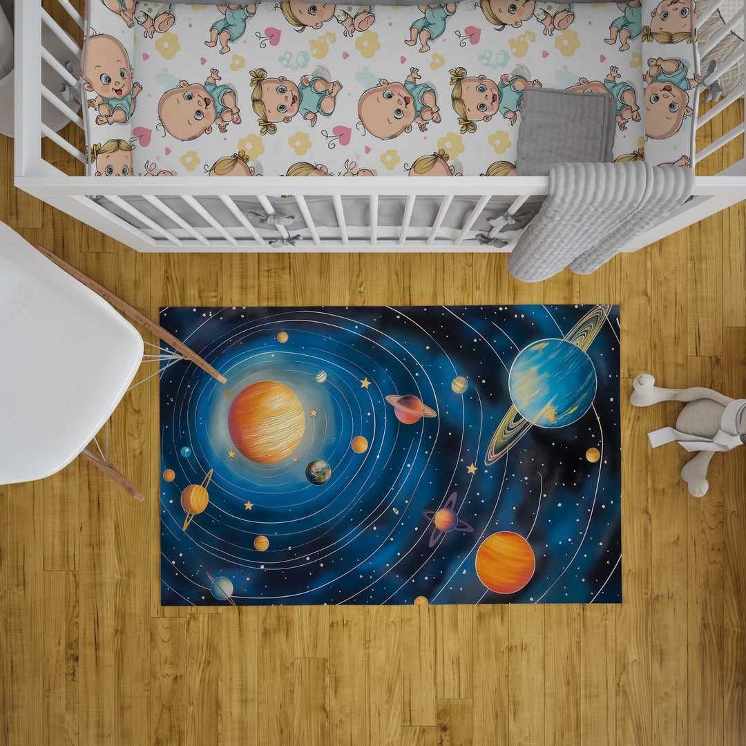 Galaxy Rug,solar System Kids,solar System Rug,galaxy Kids Room,star Rug ...