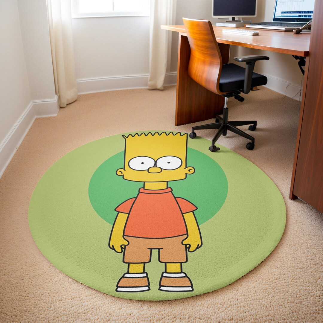Bart Fan Rug Mat the Simpsons Family Rug Simpsons Rug Kids Room Rug ...