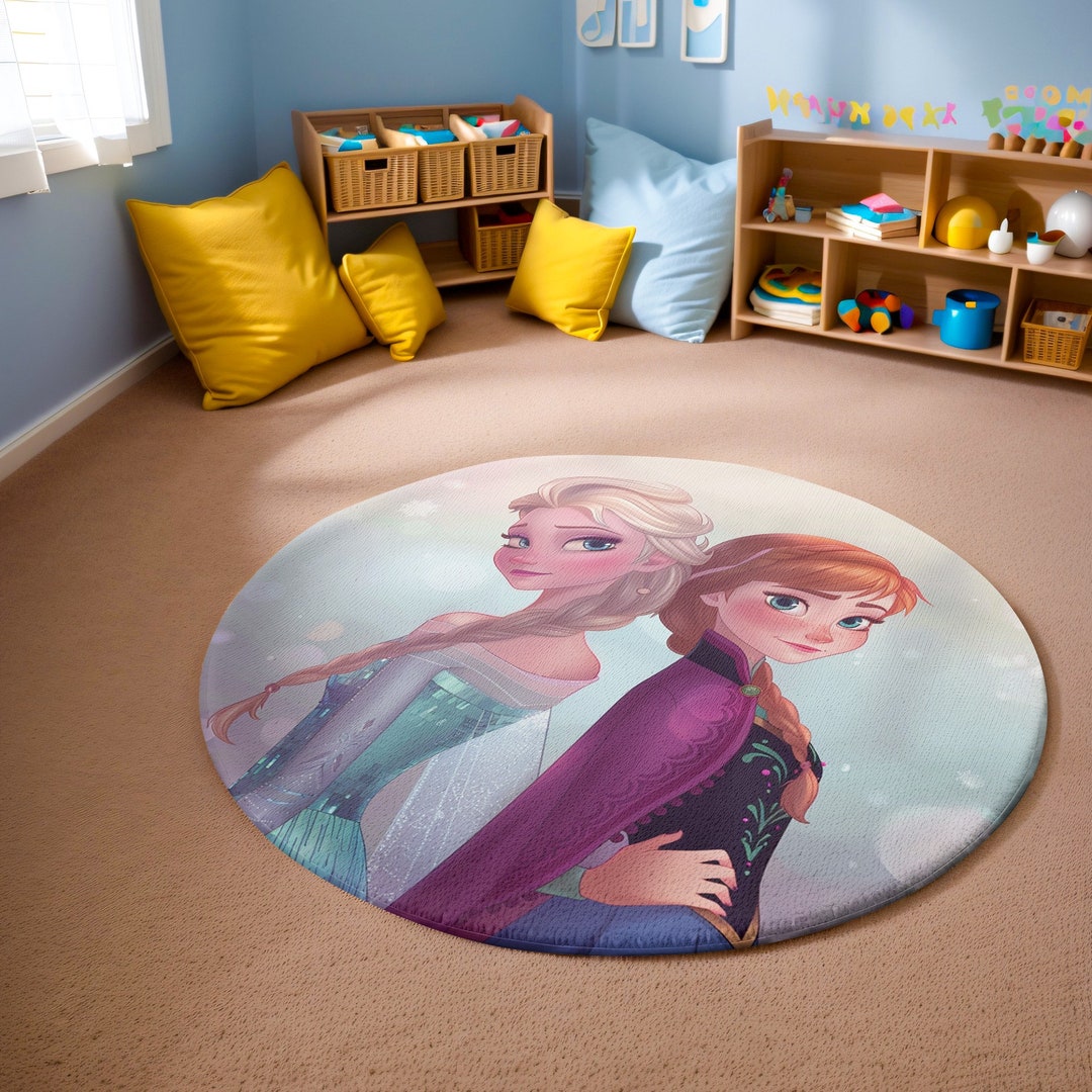 Disney Frozen Elsa and Anna Rug Frozen Castle Rug Elsa Rug Anna Rug ...