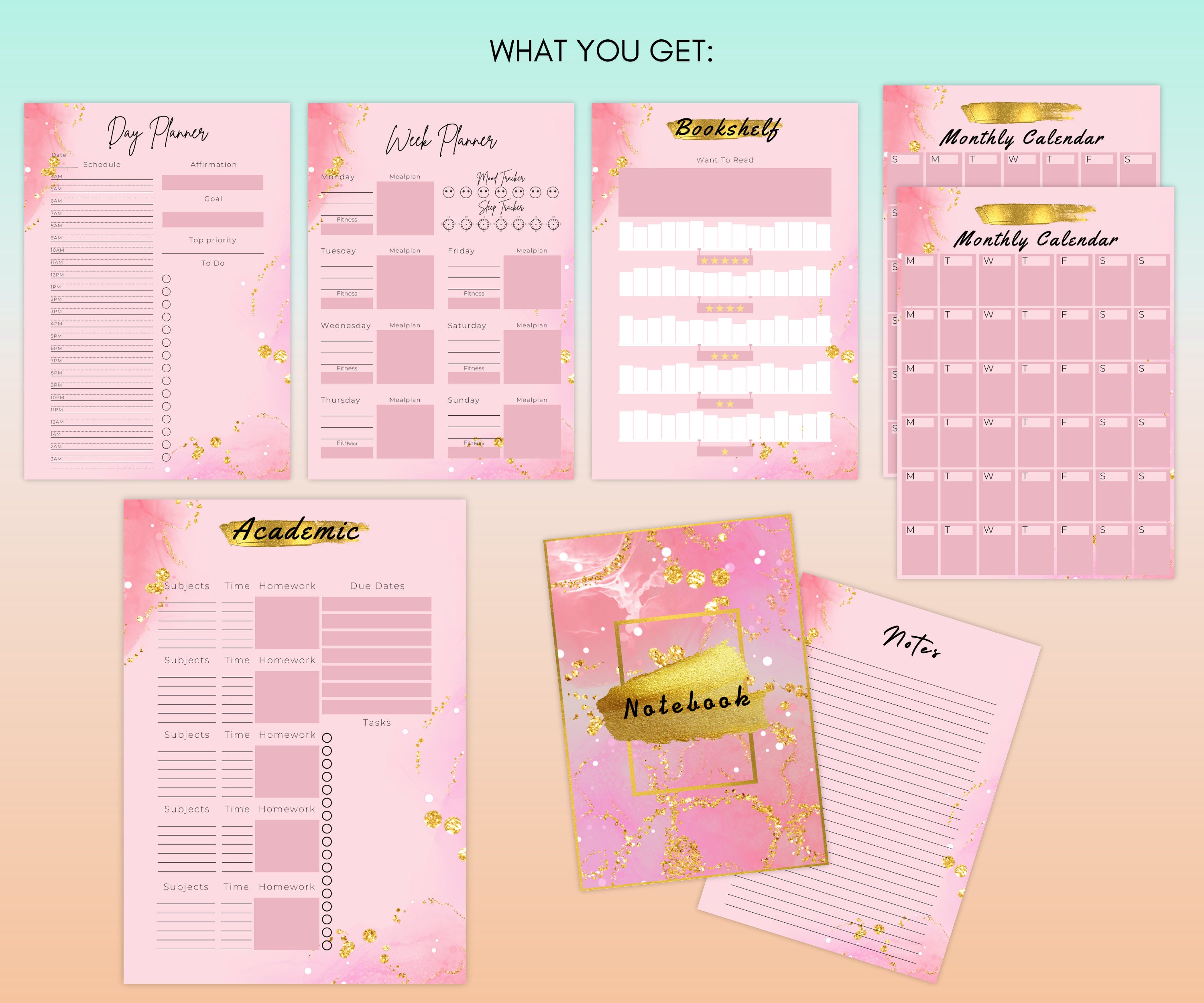 Back to School Planner Bundle Printable and Digital Planner - Etsy