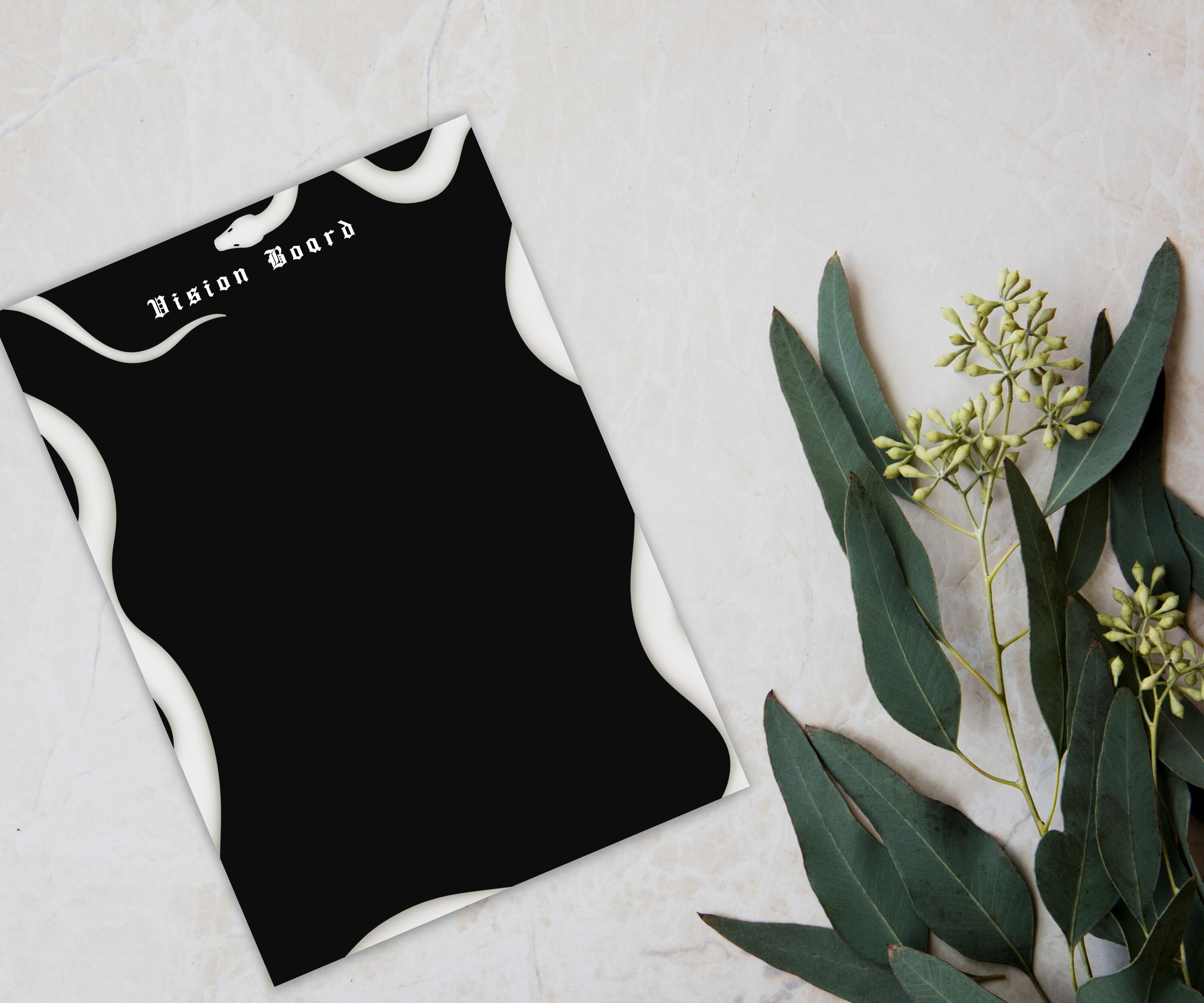 Witchy Digital & Printable Vision Board Planner Page, Goth Downloadable ...