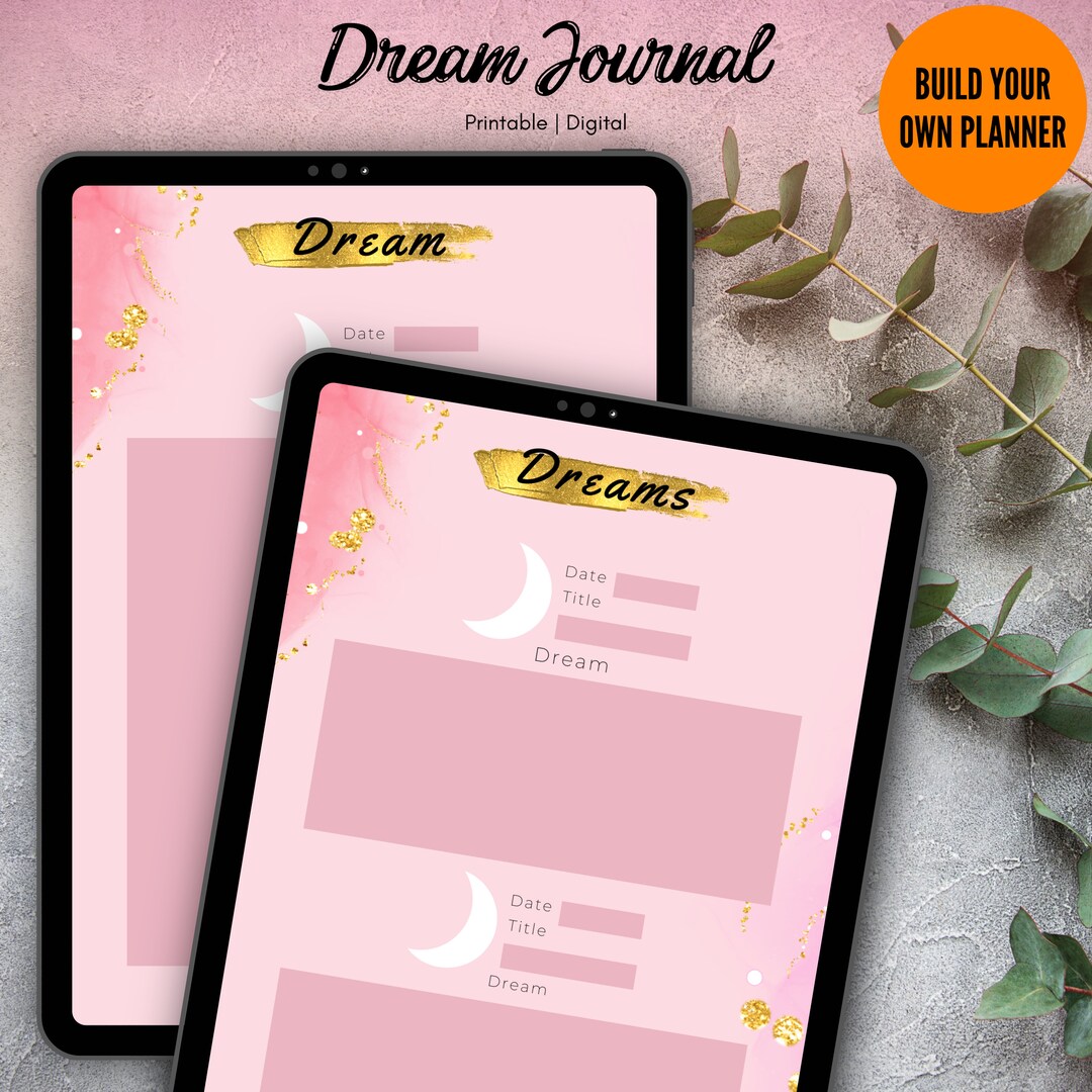 Digital Planner Gold & Pink, Printable Cute Stationary, Goodnotes ...