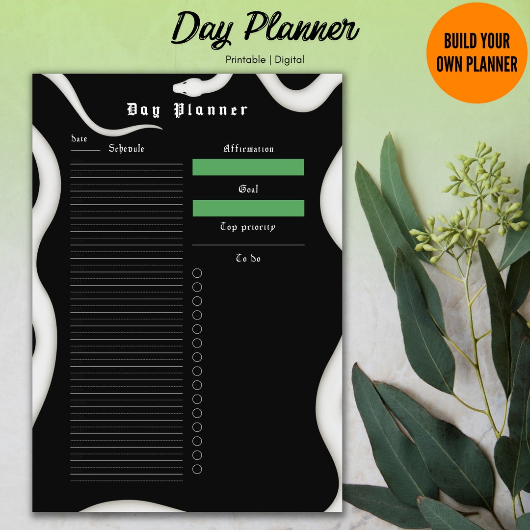 Witchy Digital Daily Planner, Goth Dark Mode Goodnotes Hourly iPad ...