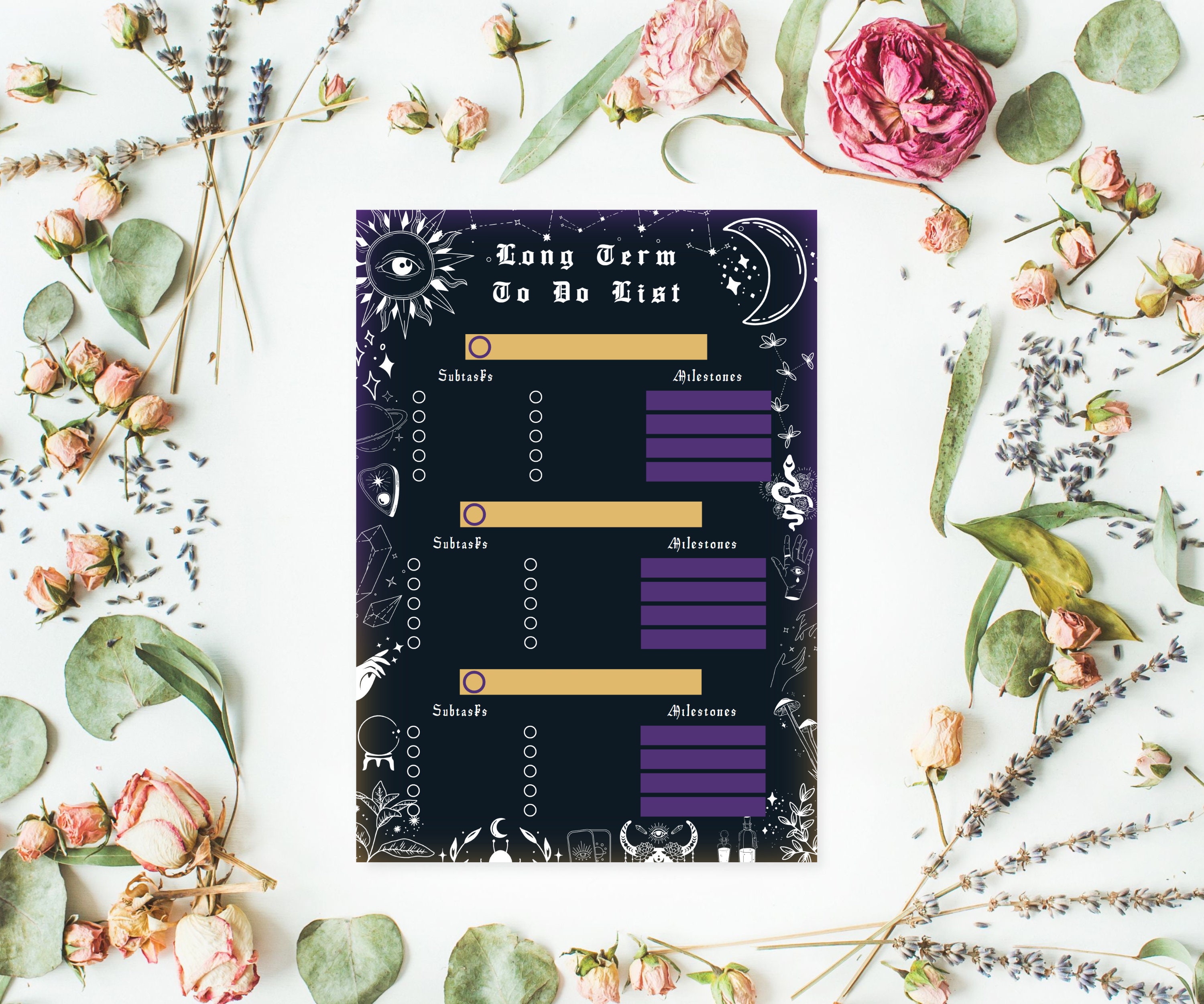 Goth to Do List Planner: Witchy Dark Stationary (digital & Printable ...