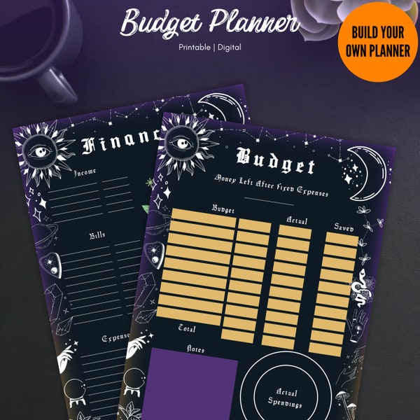 Goth Budget Journal - Etsy