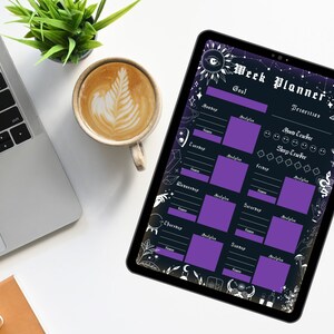 Goth Weekly Planner: Witchy Dark Academia Stationery (digital Download ...