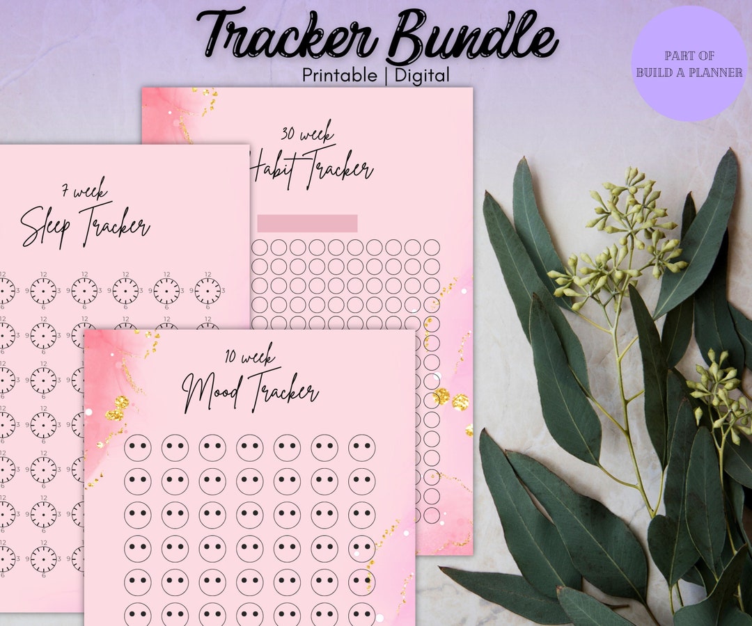 Digital Planner Set Gold & Pink, Printable Cute Stationary, Goodnotes ...