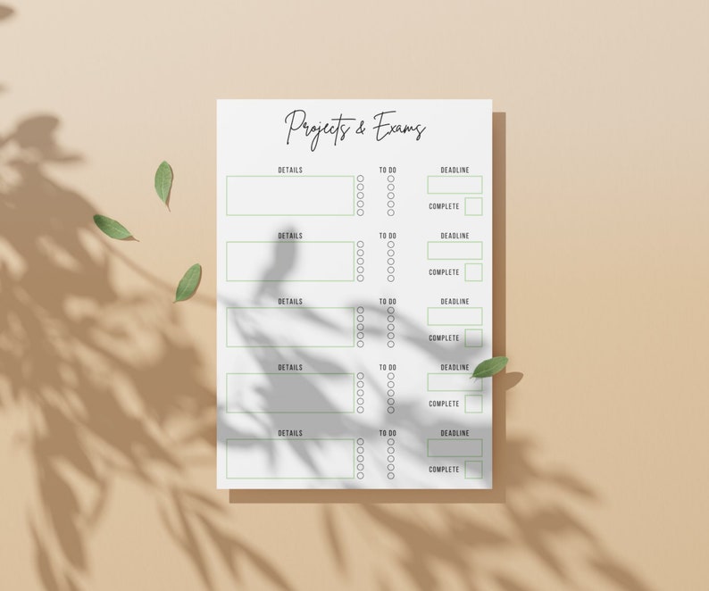 Printable Academic Student Planner Bundle, Homework and Schedule ...