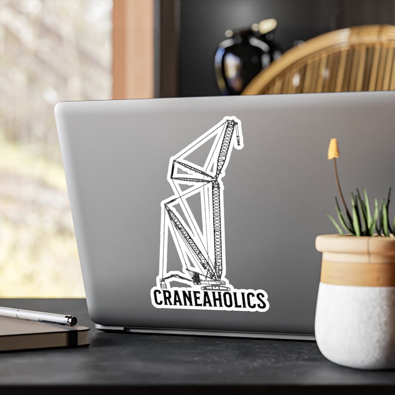 Crawler Crane Sticker | Crane Sticker | Crane Operator Sticker | Blue ...