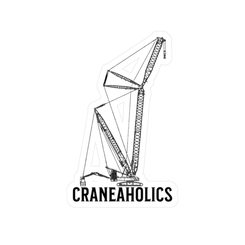 Crawler Crane Sticker | Crane Sticker | Crane Operator Sticker | Blue ...