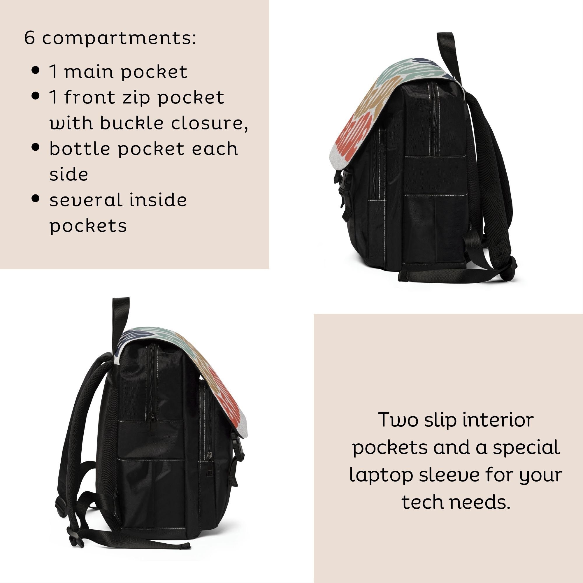 Bride Tribe Camp Bachelorette Canvas Backpack Bachelorette Retro Bride ...