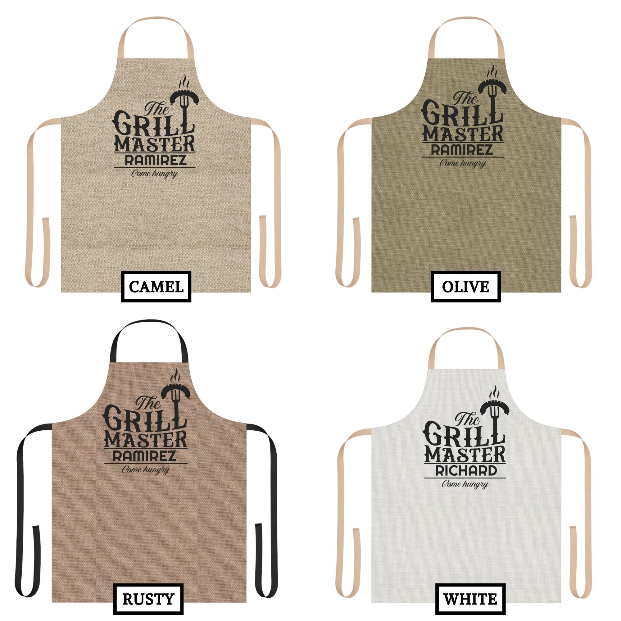 Personalized Apron Gift for Him Custom Apron Women Cooking Apron BBQ ...